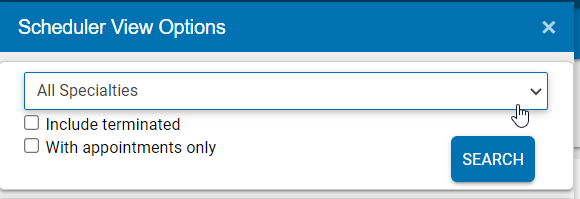 Selecting a Scheduler View – Practice Pro Knowledge Base