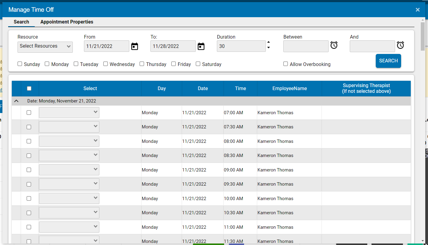 Managing Reoccurring Time Off – Practice Pro Knowledge Base