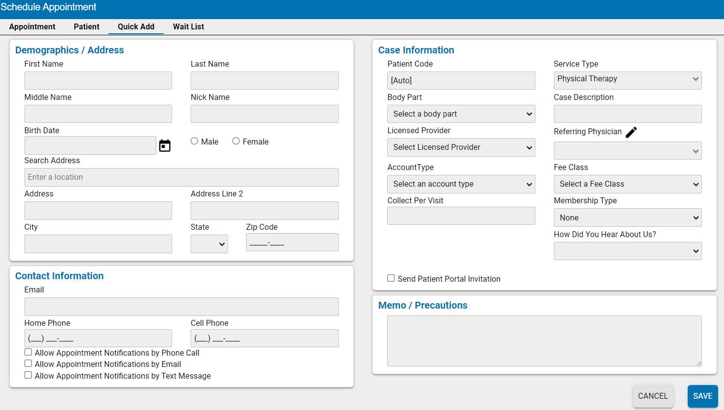 Add/Edit Patient – Practice Pro Knowledge Base
