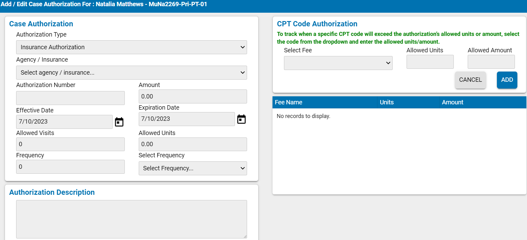 Case Authorizations – Practice Pro Knowledge Base