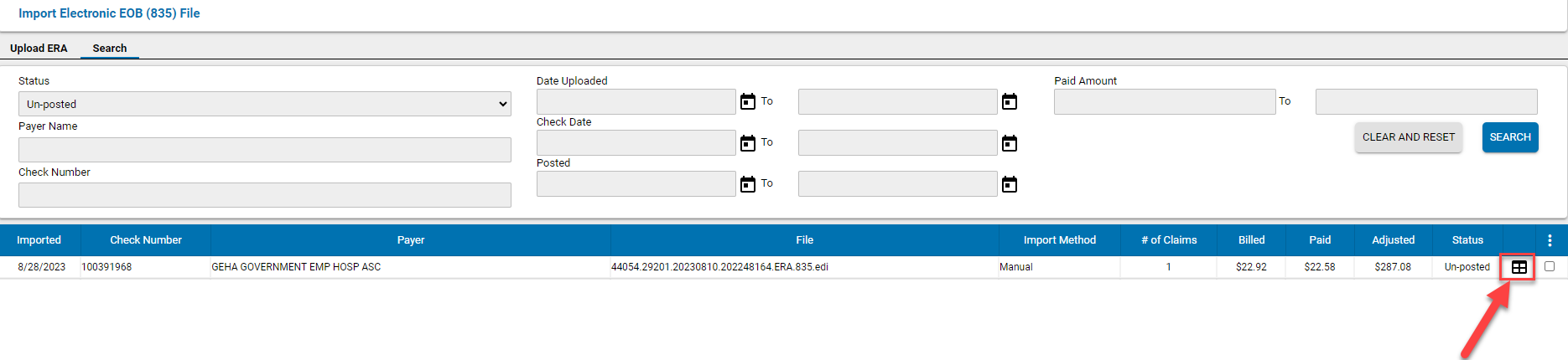 Auto Post an ERA – Practice Pro Knowledge Base