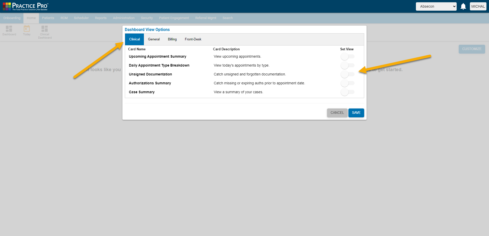 Score Card Dashboard – Practice Pro Knowledge Base