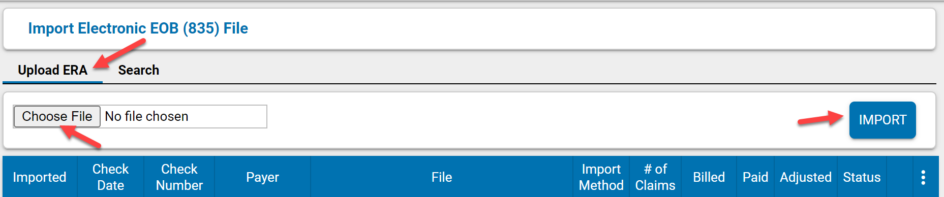 Upload an ERA – Practice Pro Knowledge Base
