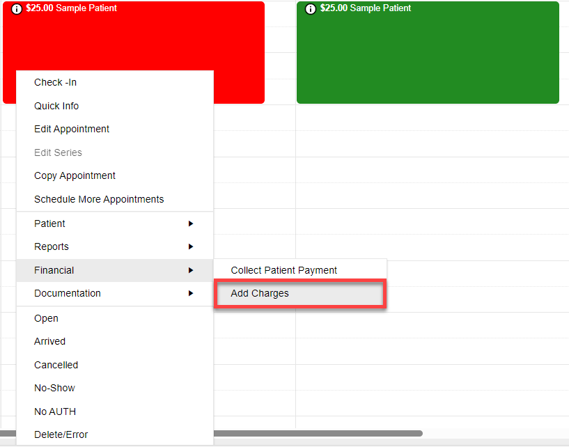 Add Charges From Scheduler – Practice Pro Knowledge Base