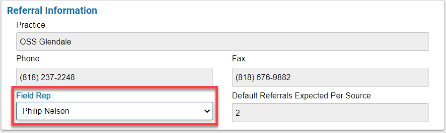 Add a Field Rep to a Referring Practice – Practice Pro Knowledge Base