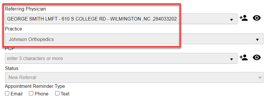Associate a Referred Patient with a Referring Practice – Practice Pro ...