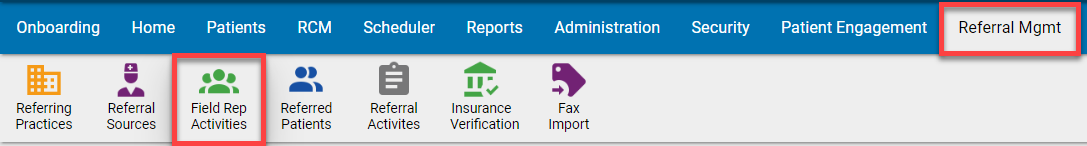 Add a Field Rep Activity – Practice Pro Knowledge Base