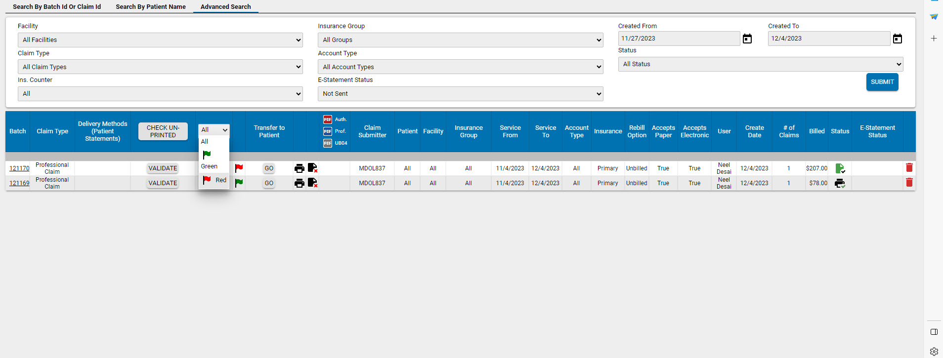Edit and Print Claims – Practice Pro Knowledge Base
