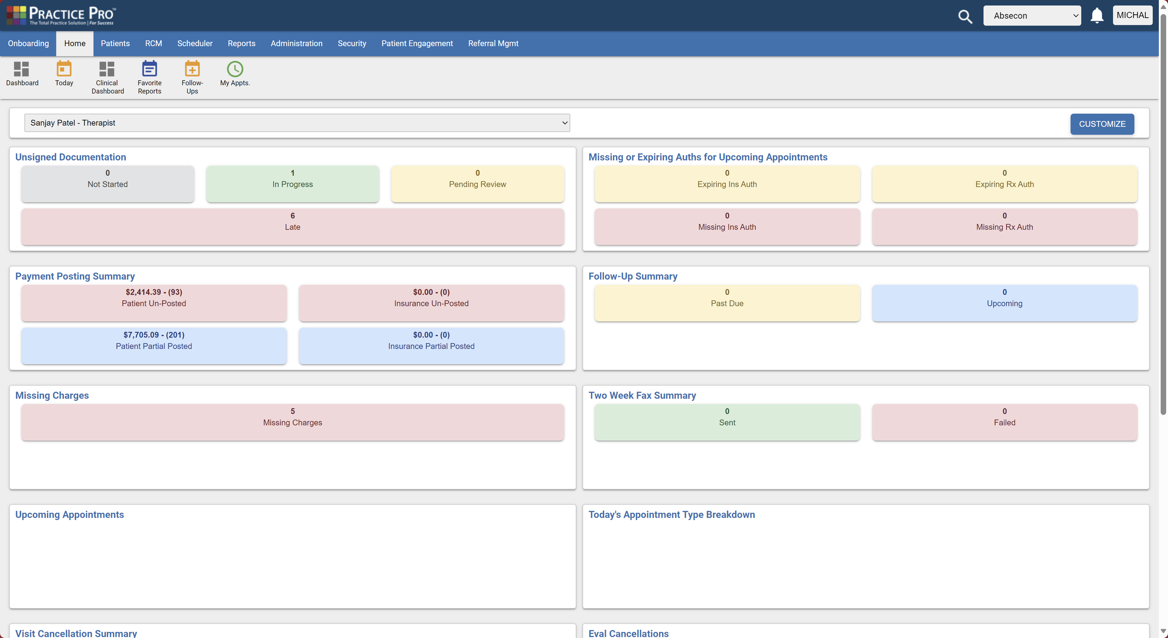 Score Card Dashboard – Practice Pro Knowledge Base