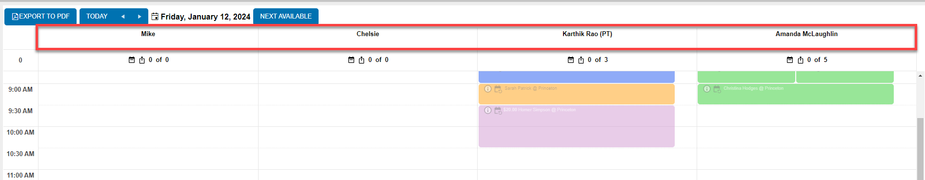 Remove Employees from the Scheduler – Practice Pro Knowledge Base
