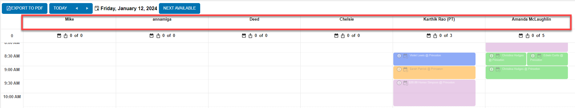 Add Employees to the Scheduler – Practice Pro Knowledge Base