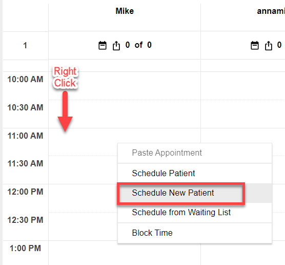 Schedule a New Patient – Practice Pro Knowledge Base