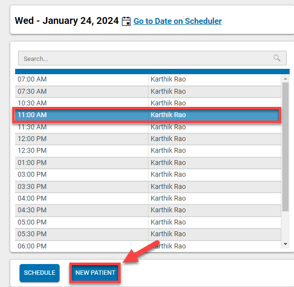 Schedule a New Patient – Practice Pro Knowledge Base