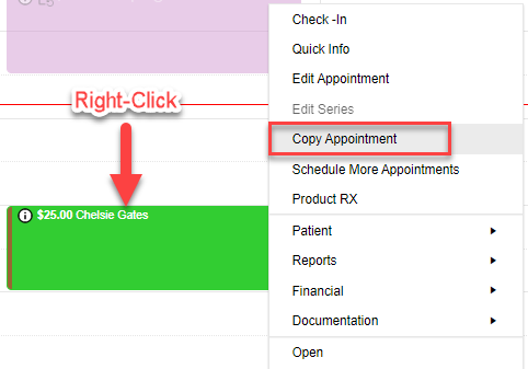 Copy and Paste Appointments – Practice Pro Knowledge Base