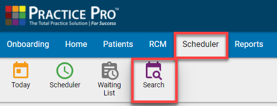 Search for an Appointment – Practice Pro Knowledge Base