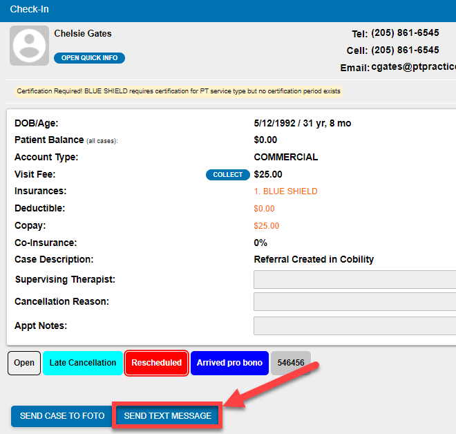 Send an On Demand Text Message to a Patient – Practice Pro Knowledge Base