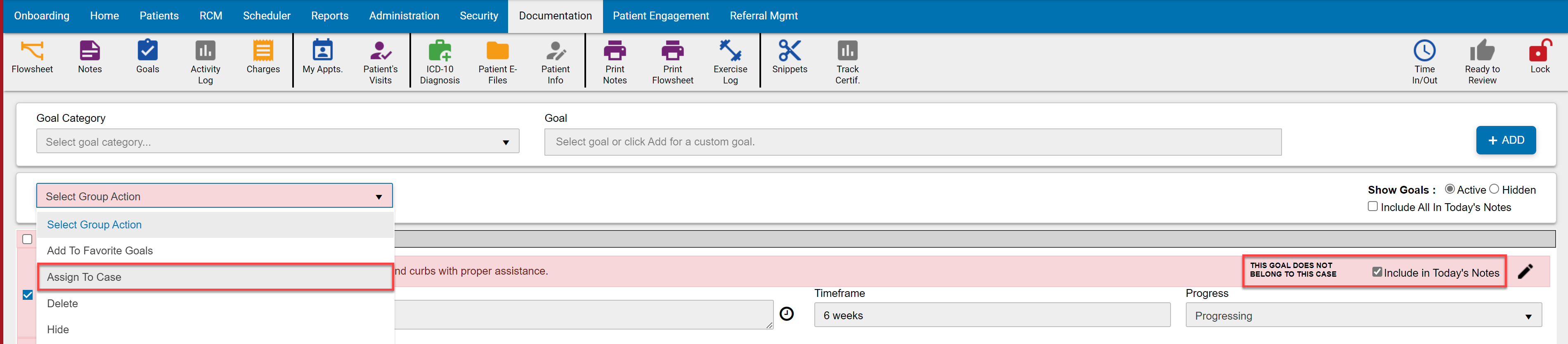 Transfer Goals Between Cases – Practice Pro Knowledge Base