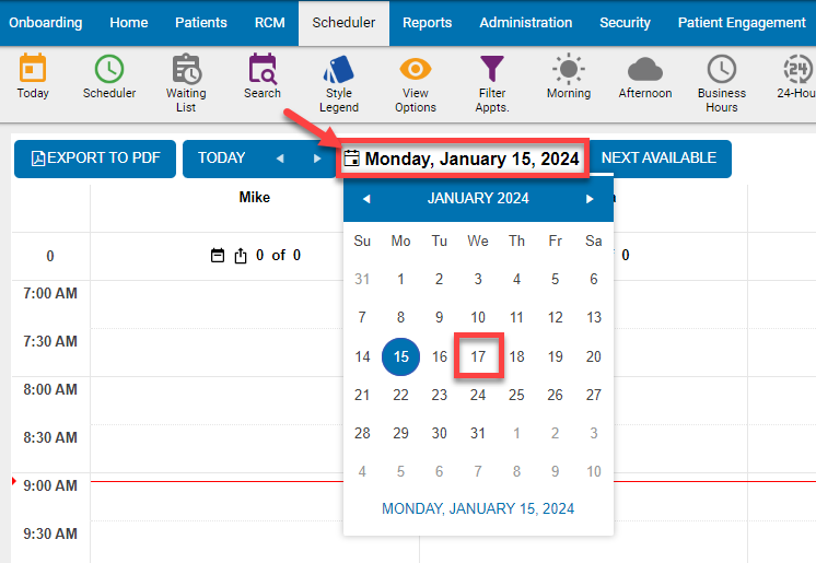 Block Time Off on the Scheduler – Practice Pro Knowledge Base
