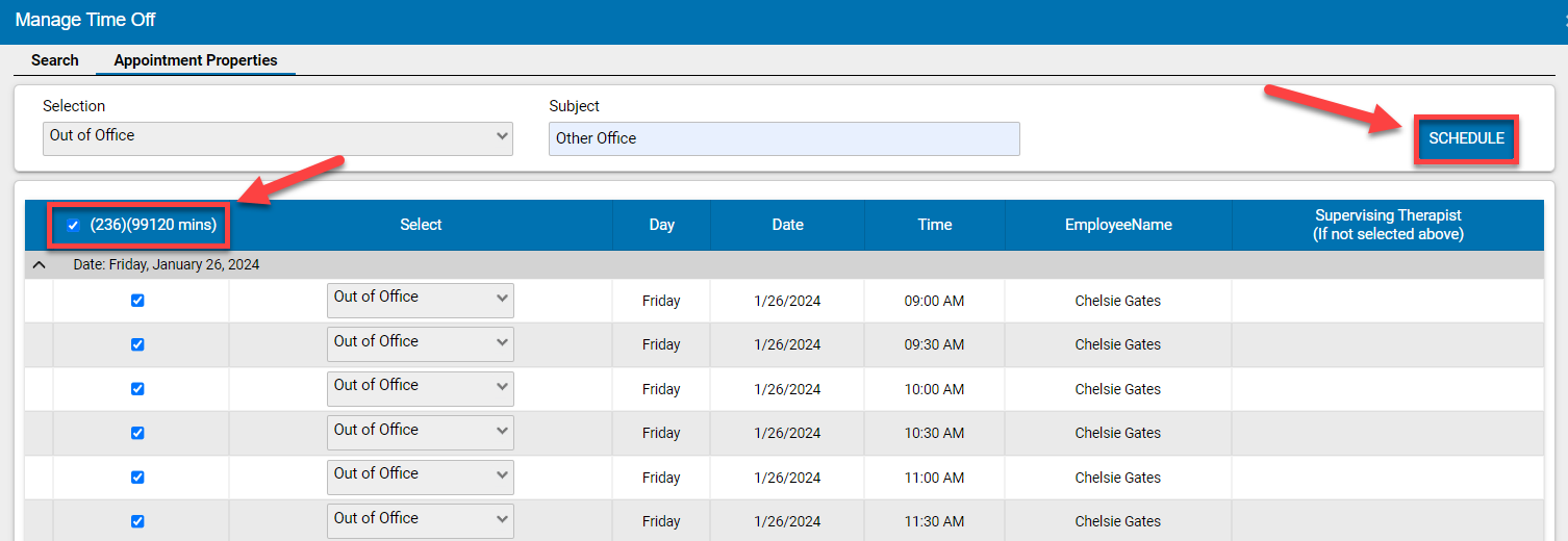 Manage Reoccurring Time Off – Practice Pro Knowledge Base