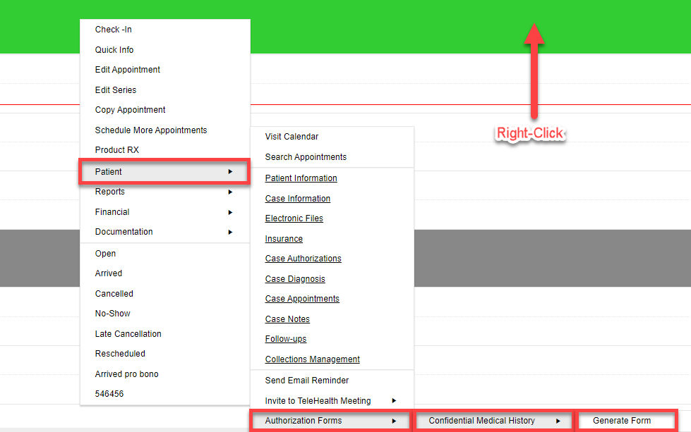 Generate Patient Authorization Forms – Practice Pro Knowledge Base