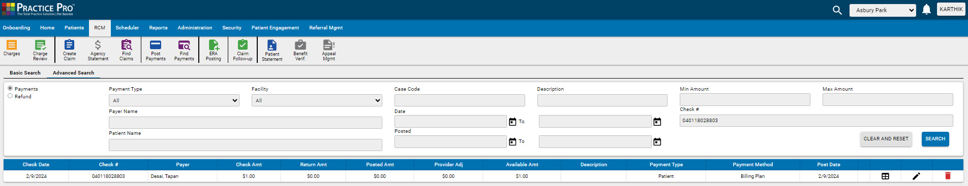 Delete an ERA – Practice Pro Knowledge Base