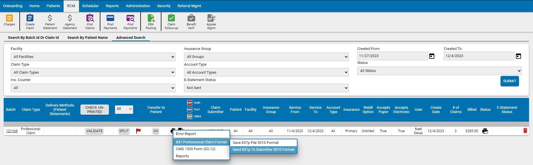 Submit a Claim Electronically – Practice Pro Knowledge Base
