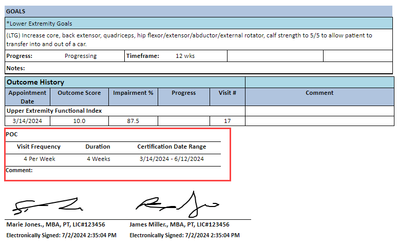 POC/Certification in Documentation Templates – Practice Pro Knowledge Base