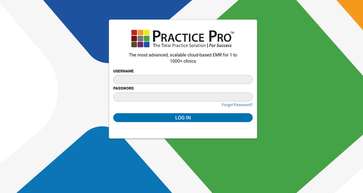 Logging In – Practice Pro Knowledge Base