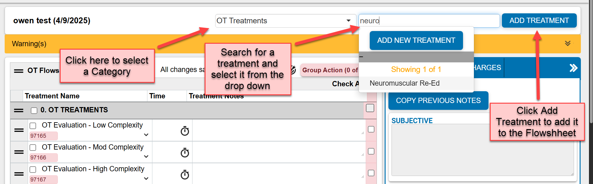 How To Add a Treatment to a Flowsheet – Practice Pro Knowledge Base