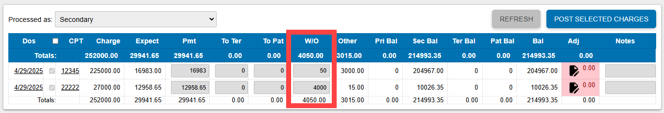 Add Write-offs – Practice Pro Knowledge Base