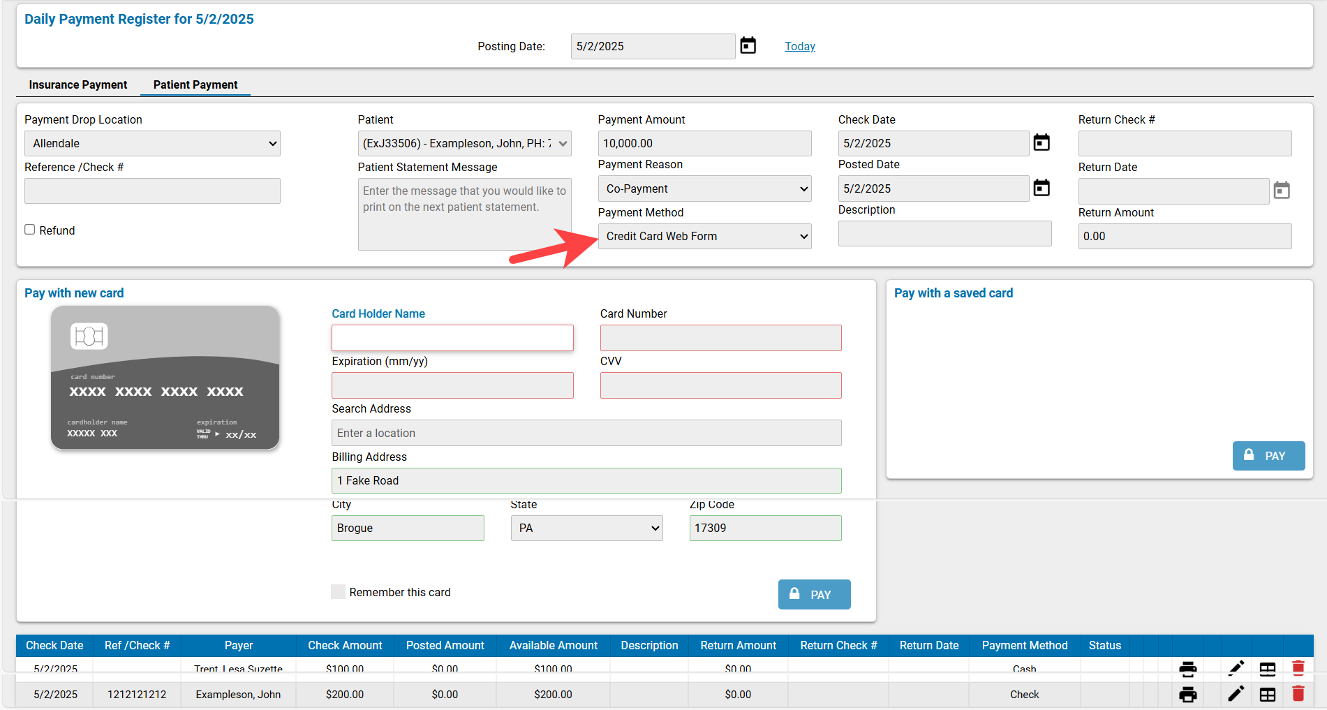 Collecting Payment Using Card Connect Practice Pro Knowledge Base