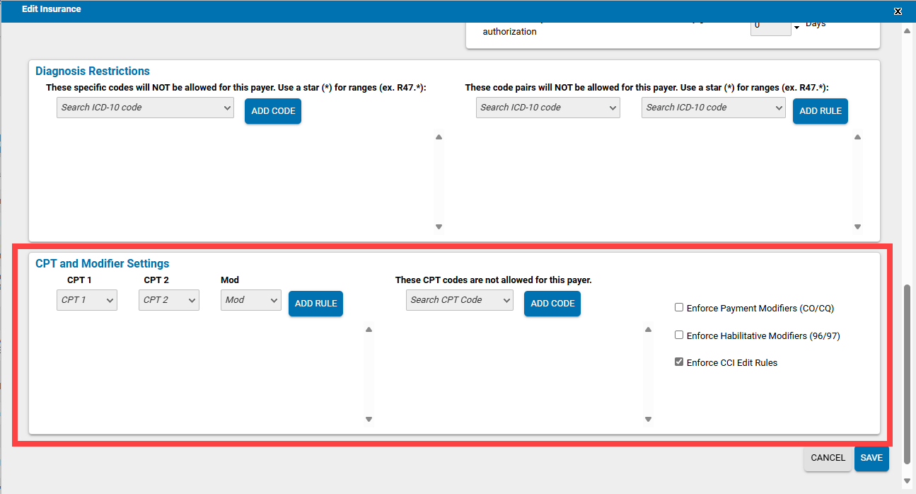 Insurance Payer Rules - CPT Codes – Practice Pro Knowledge Base