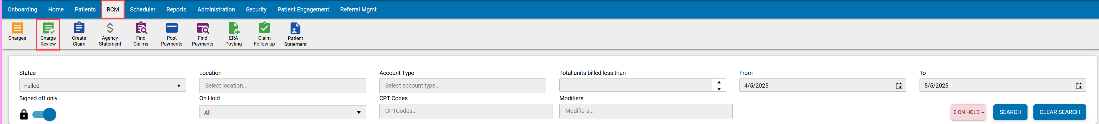 Charge Review Page - NEW – Practice Pro Knowledge Base