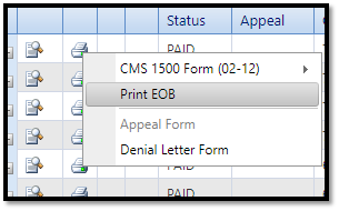 Ability Clearinghouse Claim Status and Print EOB Features – Practice ...