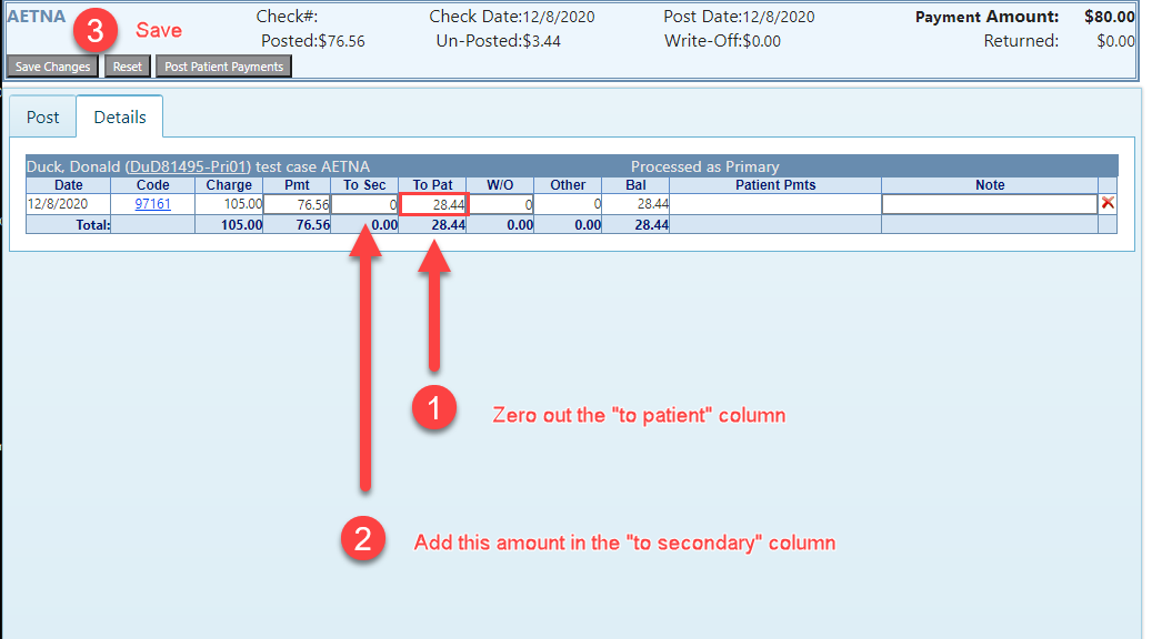 Creating Secondary Claim When Balance is Under Patient – Practice Pro Knowledge Base