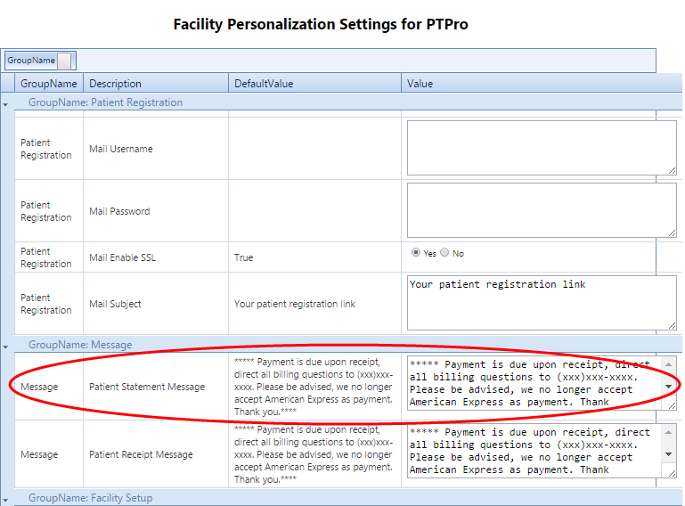 Add a Patient Statement Message – Practice Pro Knowledge Base