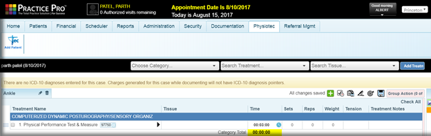 Physiotec Module – Practice Pro Knowledge Base