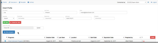 Physiotec Module – Practice Pro Knowledge Base